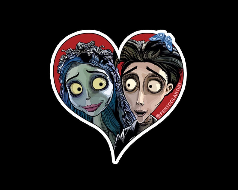 A Beautiful 5-Inch Vinyl Sticker of THE CORPSE BRIDE VALENTINE! | Chris ...