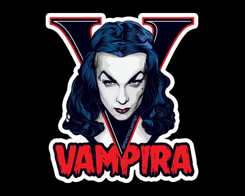 My VAMPIRA - INITIAL - Vinyl Sticker Design | Chris Nielsen Illustration