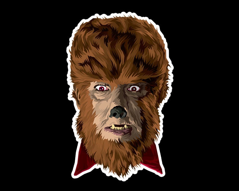 Get Your Color-Tinted Wolfman 3-Inch Die-Cut Vinyl Sticker | Chris ...