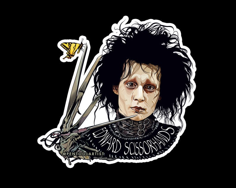 Get Your EDWARD SCISSORHANDS 3-Inch Die-Cut Vinyl Sticker | Chris ...