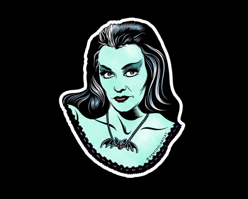 Get Your GREEN-SKIN LILLIAN MUNSTER 3-Inch Die-Cut Vinyl Sticker ...