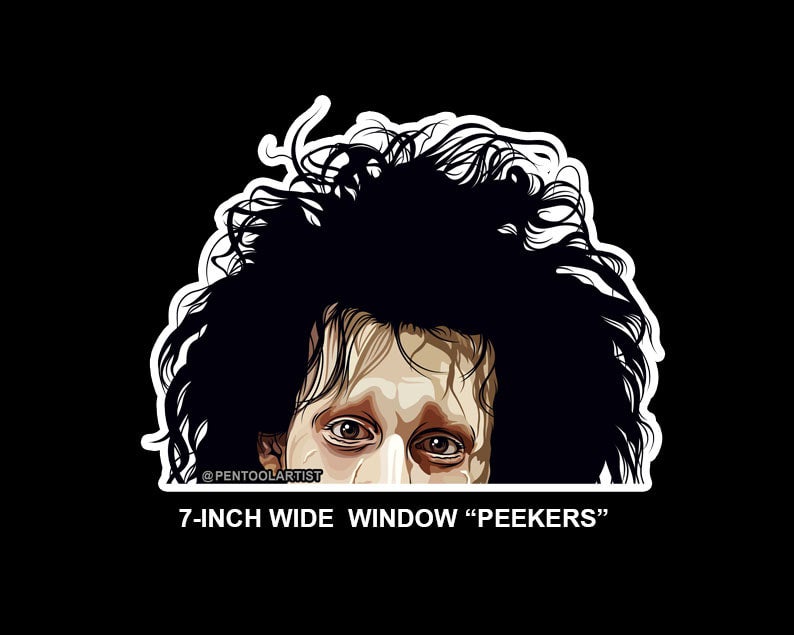 Get Your EDWARD SCISSORHANDS WINDOW PEEKER 7-Inch Die-Cut Vinyl Sticker ...