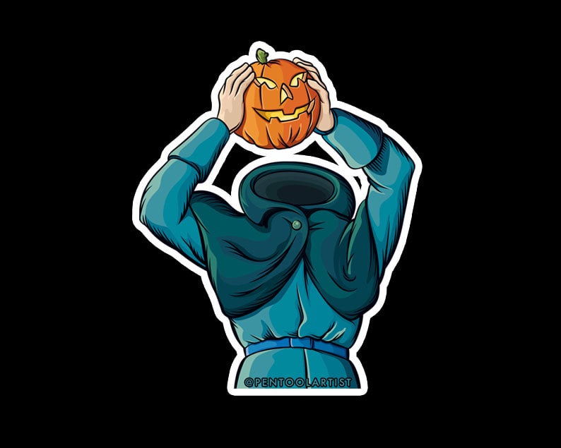 My 3-Inch Die-Cut Vinyl Sticker of THE HEADLESS HORSEMAN | Chris ...