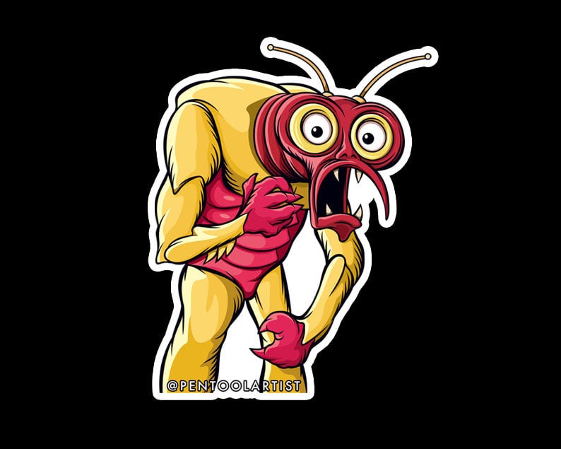 My 3-Inch Die-Cut Vinyl Sticker of THE FUTURISTIC MONSTER | Chris ...