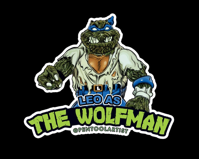 Get Your LEO as The WOLFMAN 3-Inch Die-Cut Vinyl Sticker | Chris ...