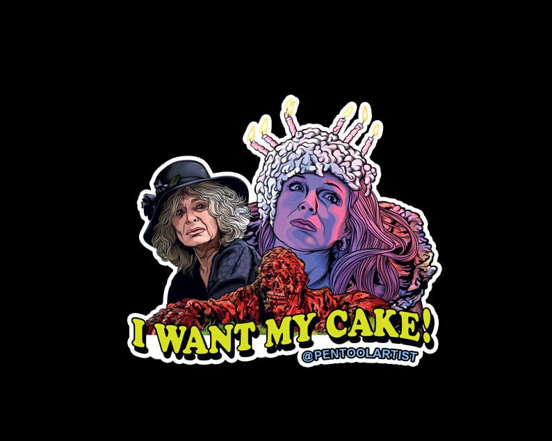 Get Your Creepshow I want my cake! 3-Inch Die-Cut Vinyl Sticker | Chris ...