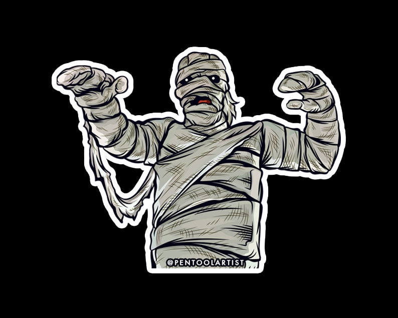 My 3-Inch Die-Cut Vinyl Sticker of The Mummy of Ankha | Chris Nielsen ...